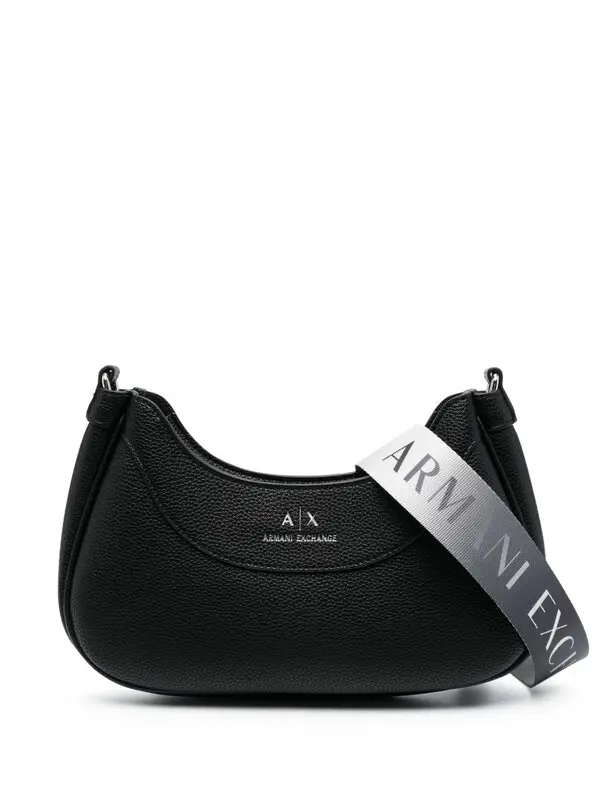 Armani Exchange Debossed-logo Leather Crossbody Bag
