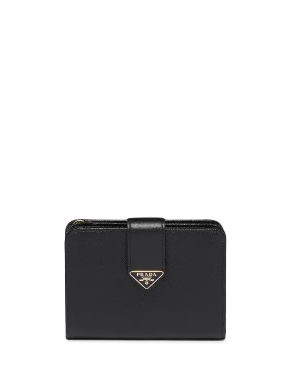 Prada Small Leather Logo-detail Wallet - Black