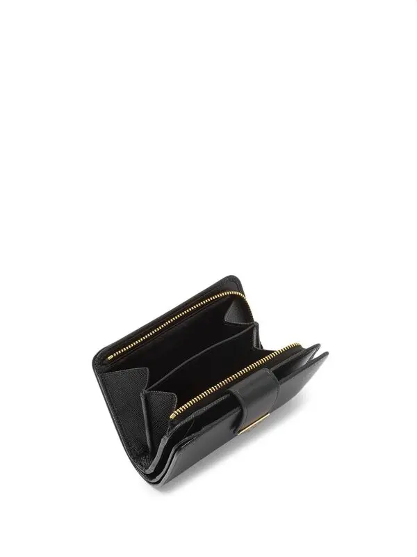 Prada Small Leather Logo-detail Wallet - Black
