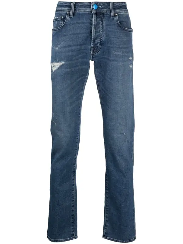 Jacob Cohen Ripped Straight-leg Jeans