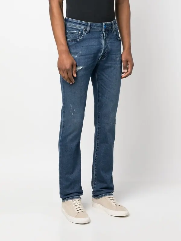 Jacob Cohen Ripped Straight-leg Jeans