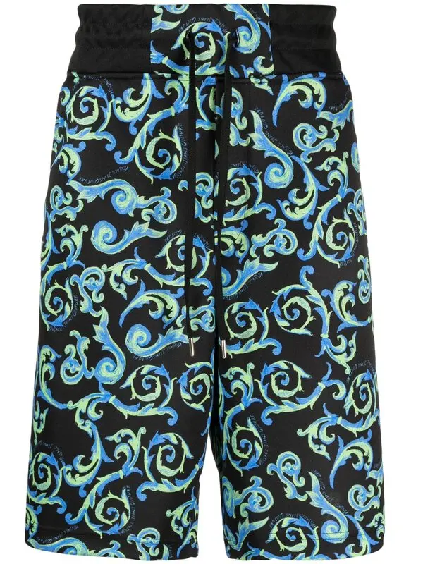 Versace Baroque-print Knee-length Shorts