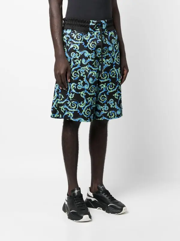 Versace Baroque-print Knee-length Shorts