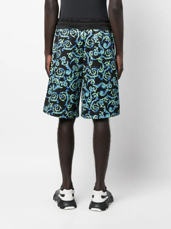 Versace Baroque-print Knee-length Shorts