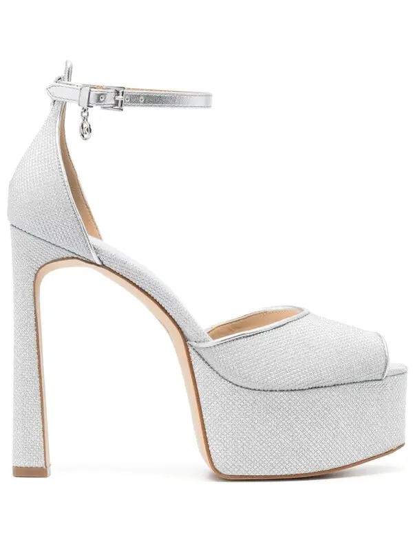 Michael Kors 130mm Open-toe Pumps - Silver