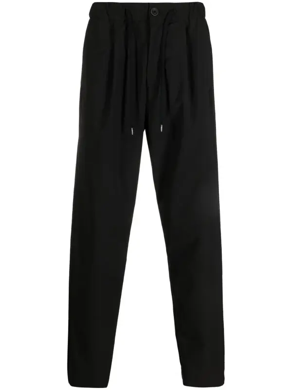 Herno Drawstring-waist Straight-leg Trousers - Black