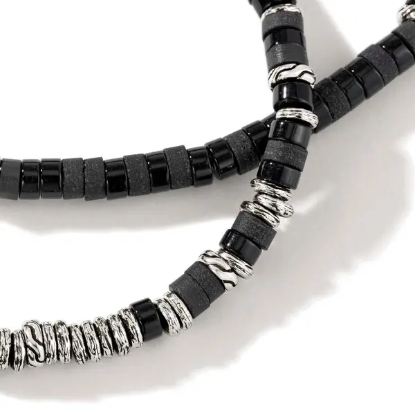 John Hardy Heishi Necklace With Hardstones