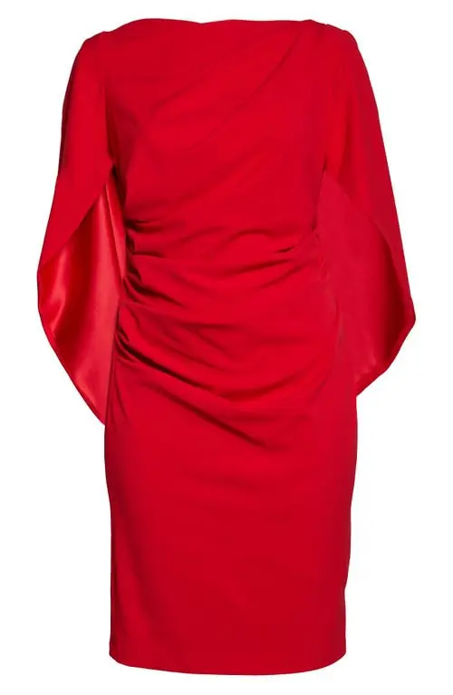 Betsy & Adam Drape Back Cocktail Dress