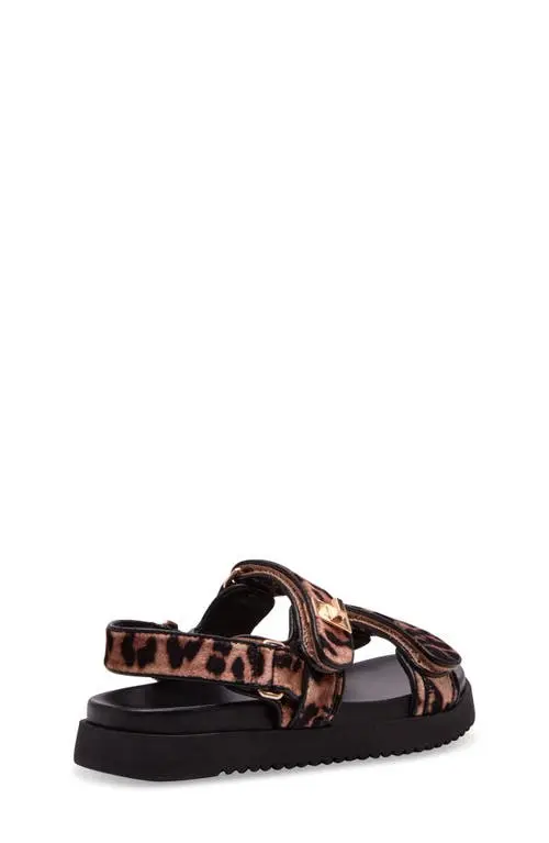 Steve Madden Mona Platform Sandals - Leopard Velvet
