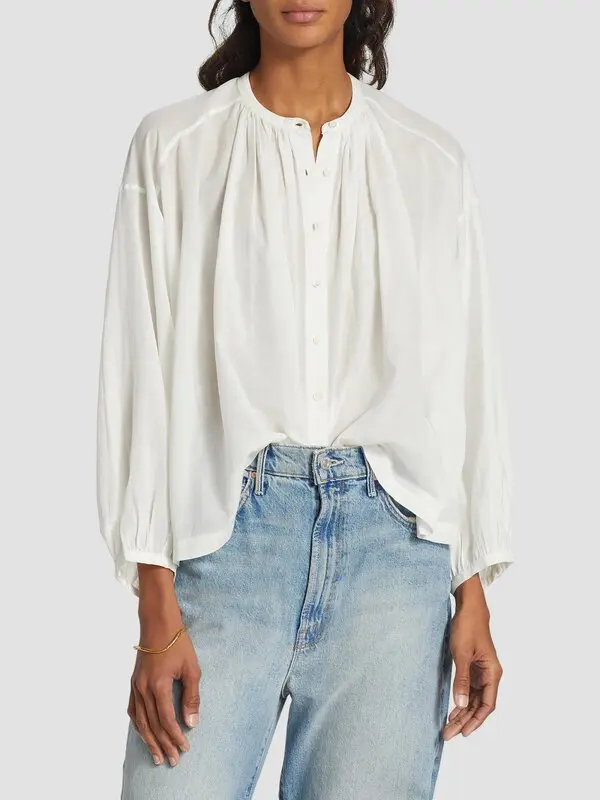 DÔEN Jane Shirred Blouse