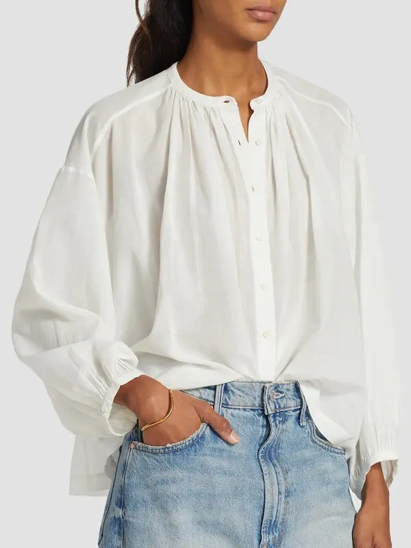 DÔEN Jane Shirred Blouse