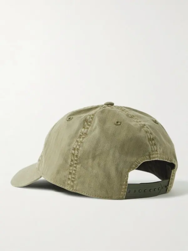 Ralph Lauren Logo-appliquéd Herringbone Cotton-twill Baseball Cap