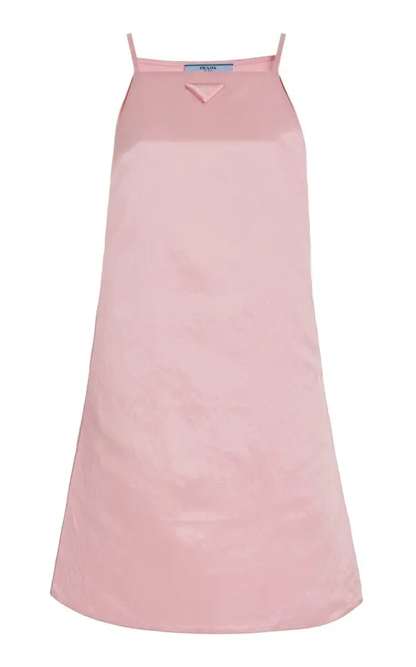 Prada Satin Mini A-Line Dress - Pink | Editorialist