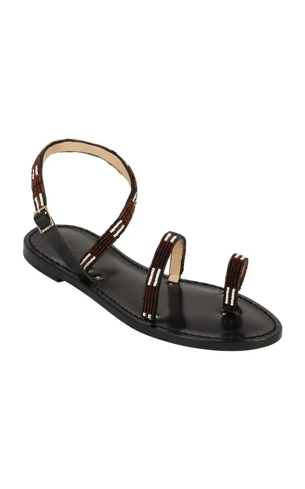 AMANU Exclusive Nakuru Dash & Dot Sandals - Black