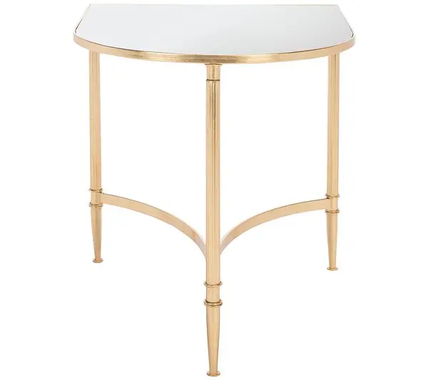 SAFAVIEH Nevin Mirror Top Goldtone Accent Table - One-color