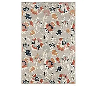 OX BAY TRADING CO. Ox Bay Floral Filigree Hi-low Indoor/outdoor Ru, 7'9' X 9'9 - One-color