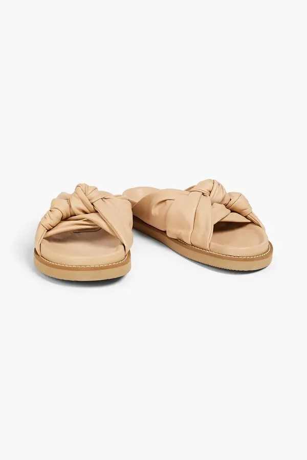 JOSEPH Big Knot Leather Slides
