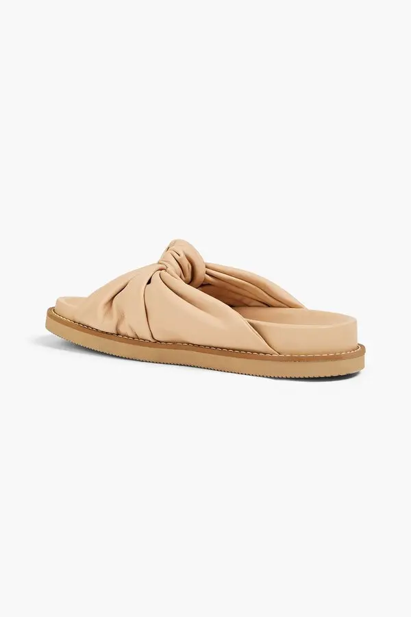 JOSEPH Big Knot Leather Slides