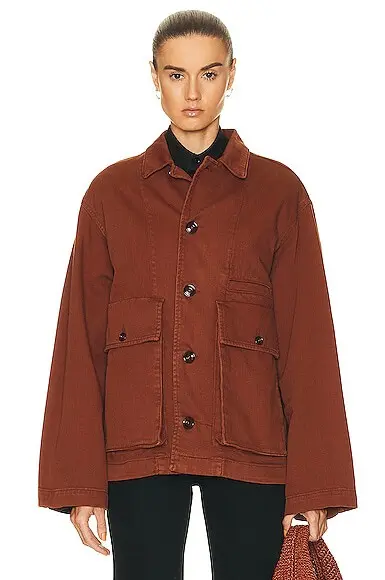 LEMAIRE Boxy Jacket In Rust