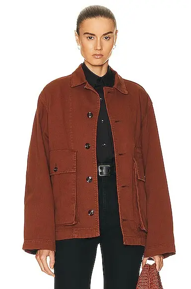 LEMAIRE Boxy Jacket In Rust