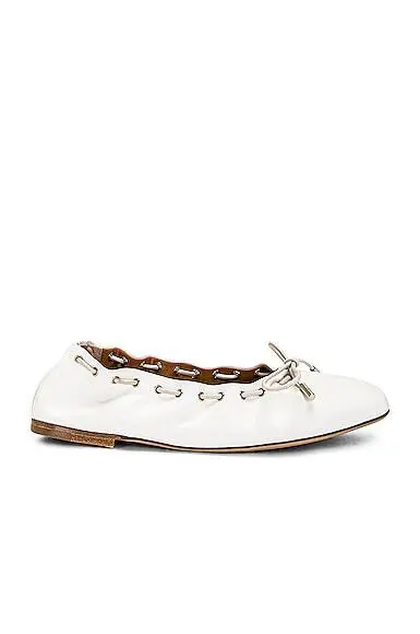 Chloé Oracia Ballet Flat In White