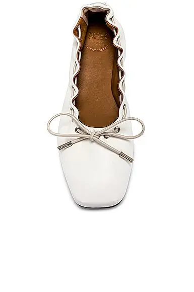 Chloé Oracia Ballet Flat In White