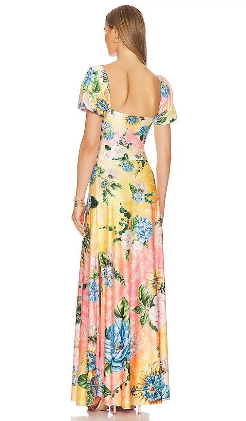 blush maxi wrap dress Gina Bacconi BLUSH Bow Wrap Long Sleeve Maxi Dress