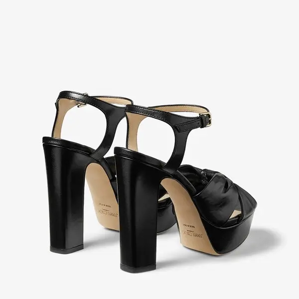JIMMY CHOO Heloise 120 Nappa Leather Platform Sandals