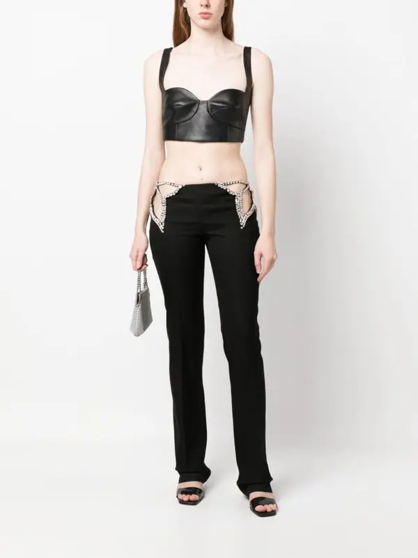 Stella McCartney Cut-out Detail Straight-leg Trousers