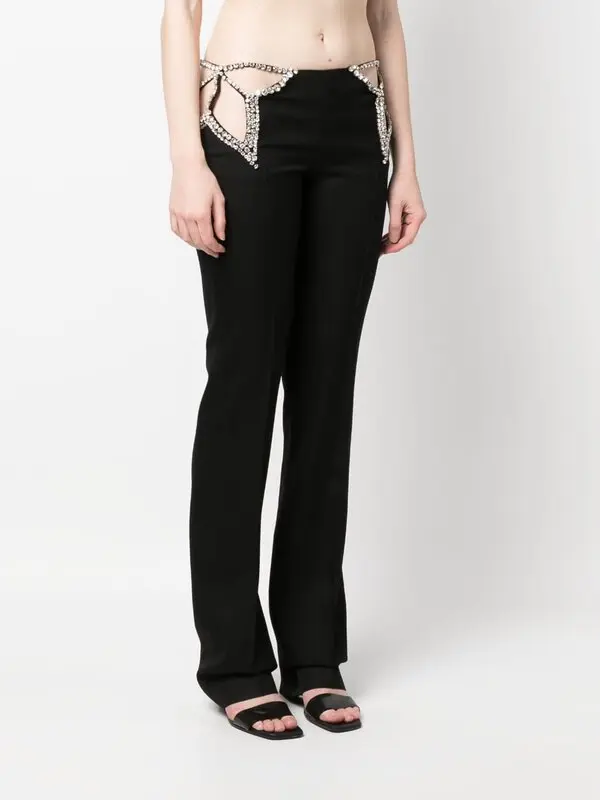 Stella McCartney Cut-out Detail Straight-leg Trousers