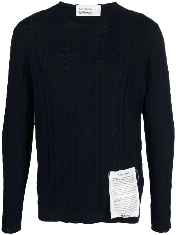 BALLANTYNE Pointelle-knit Jumper