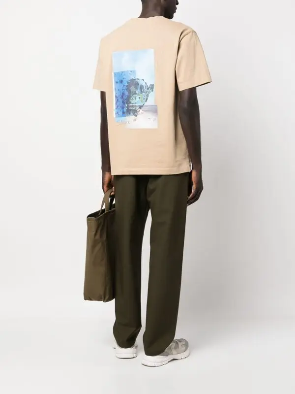 SUNFLOWER Graphic-print Organic-cotton T-shirt - Neutrals