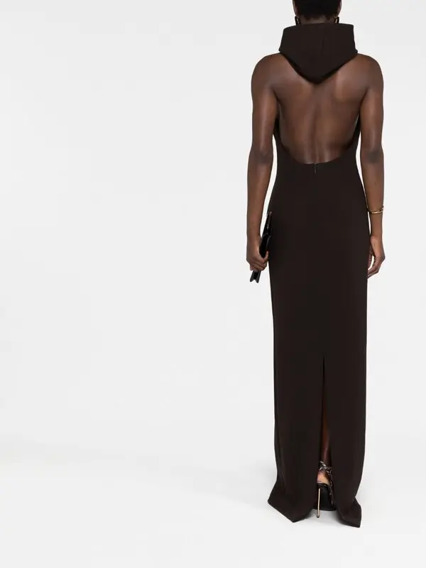 Saint Laurent Hooded Maxi Dress