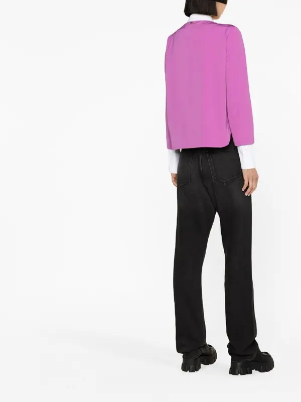 Herno Collarless Cropped-sleeve Jacket