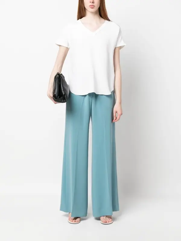Kiton Short-sleeve Silk Blouse