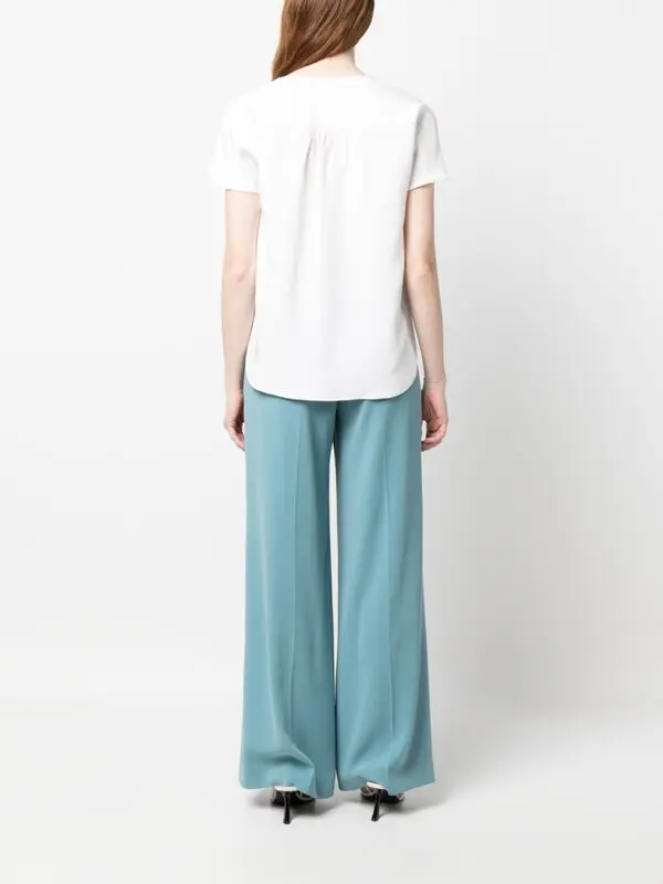 Kiton Short-sleeve Silk Blouse