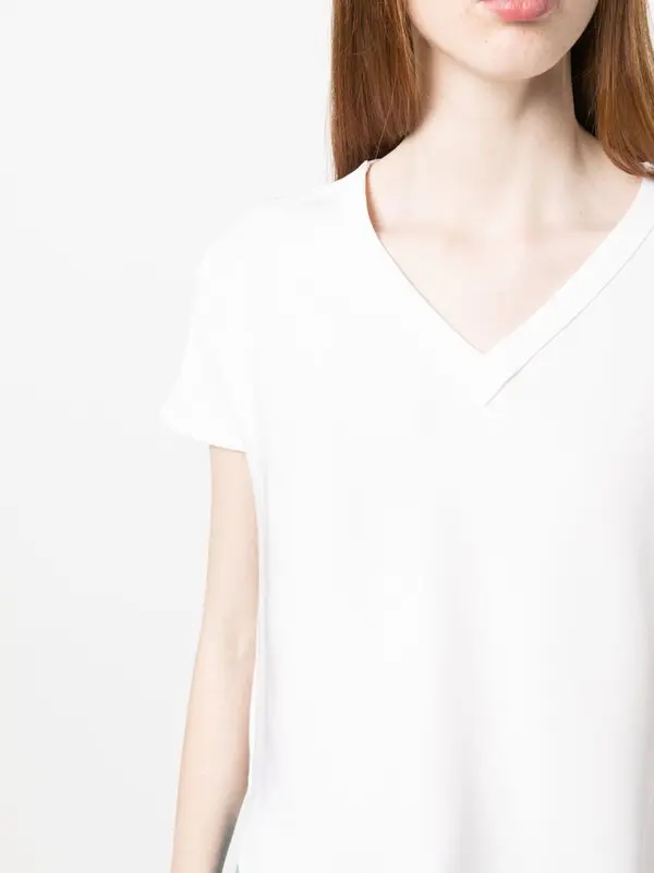 Kiton Short-sleeve Silk Blouse