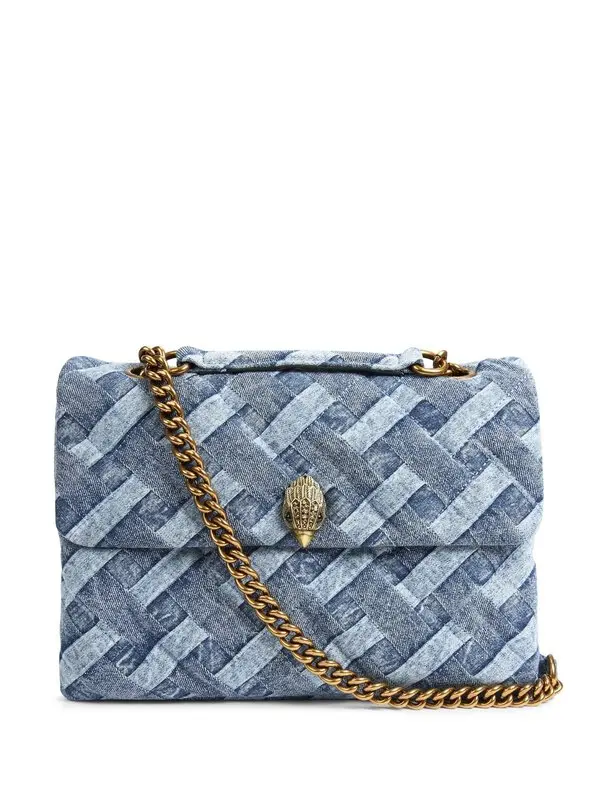 Kurt Geiger Large Kensington Soft Denim Shoulder Bag - Blue