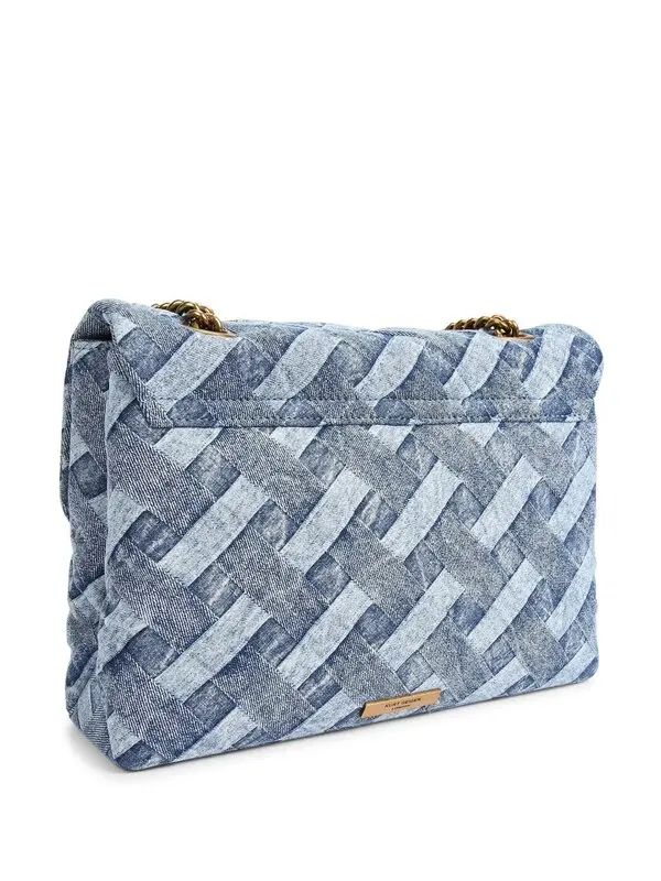 Kurt Geiger Large Kensington Soft Denim Shoulder Bag - Blue