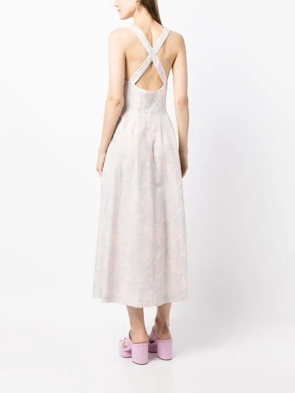 Philosophy Di Lorenzo Serafini Abstract-print Fluted Midi Dress