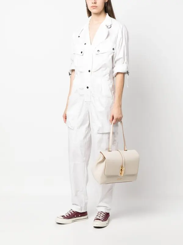 Moschino Heart Lock Shoulder Bag - Neutrals