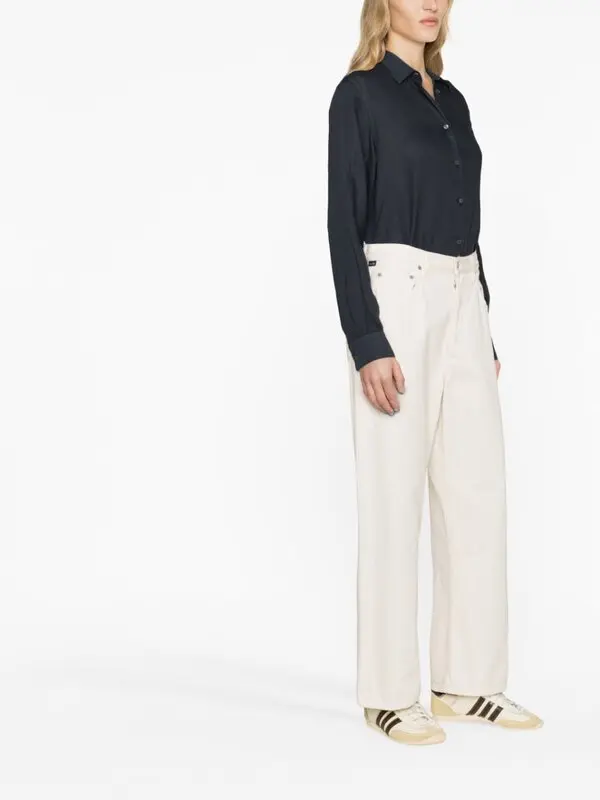 Aspesi Button-up Linen Shirt - Blue