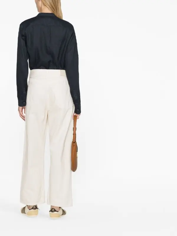 Aspesi Button-up Linen Shirt - Blue