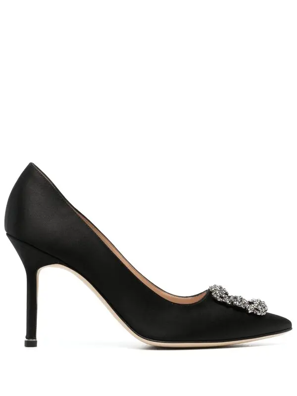 Manolo Blahnik 90mm Hangisi Pumps - Black