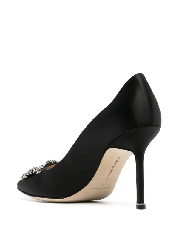 Manolo Blahnik 90mm Hangisi Pumps - Black
