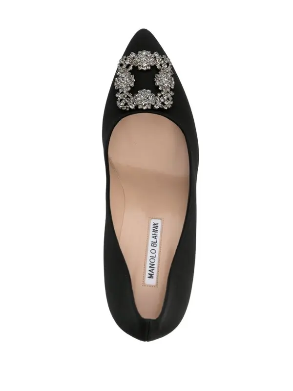 Manolo Blahnik 90mm Hangisi Pumps - Black