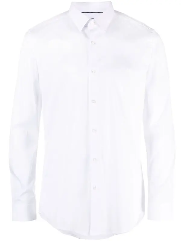 BOSS Long-sleeve Buttoned Shirt - White
