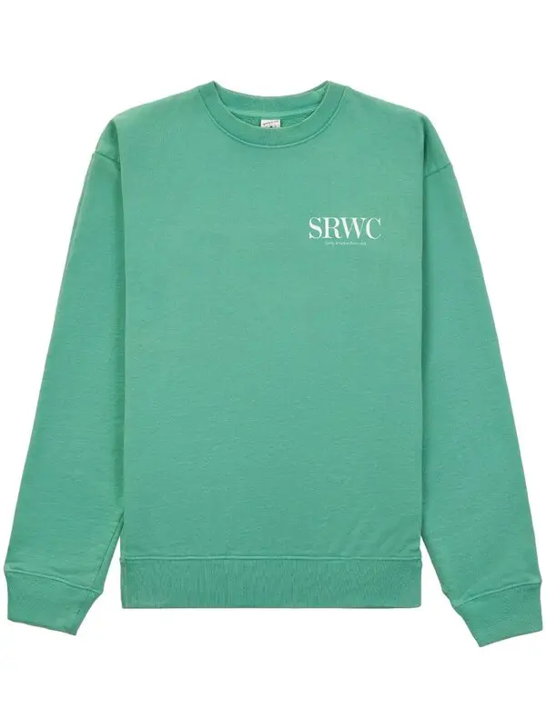 Sporty & Rich Upper East Side Cotton Sweatshirt - Green