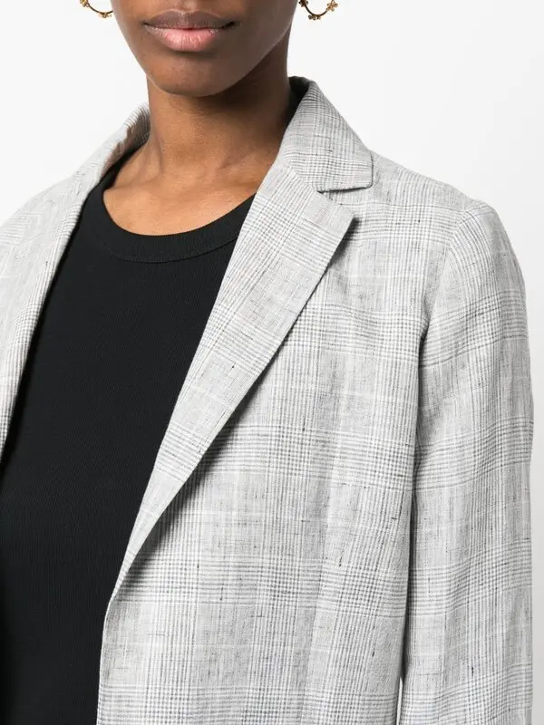 Kiton Plaid Linen Blazer