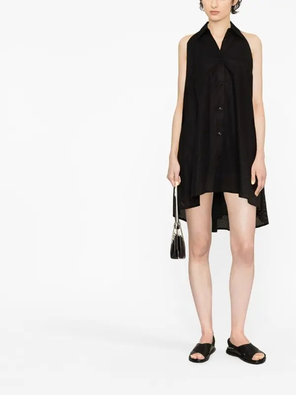 philosophy di lorenzo serafini mini dress Balloon-Sleeve Mini Dress In Multi Black